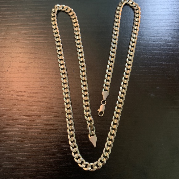 Jewelry | 14k Gold Cuban Link Chain Necklace 238 33g Marked Italy ...